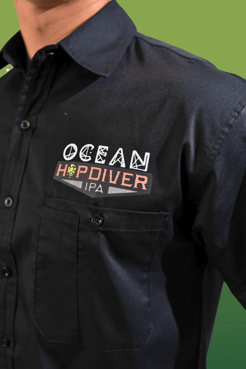 HopDiver Brewer's Shirt - Black – Ocean Lab Brewing Co.
