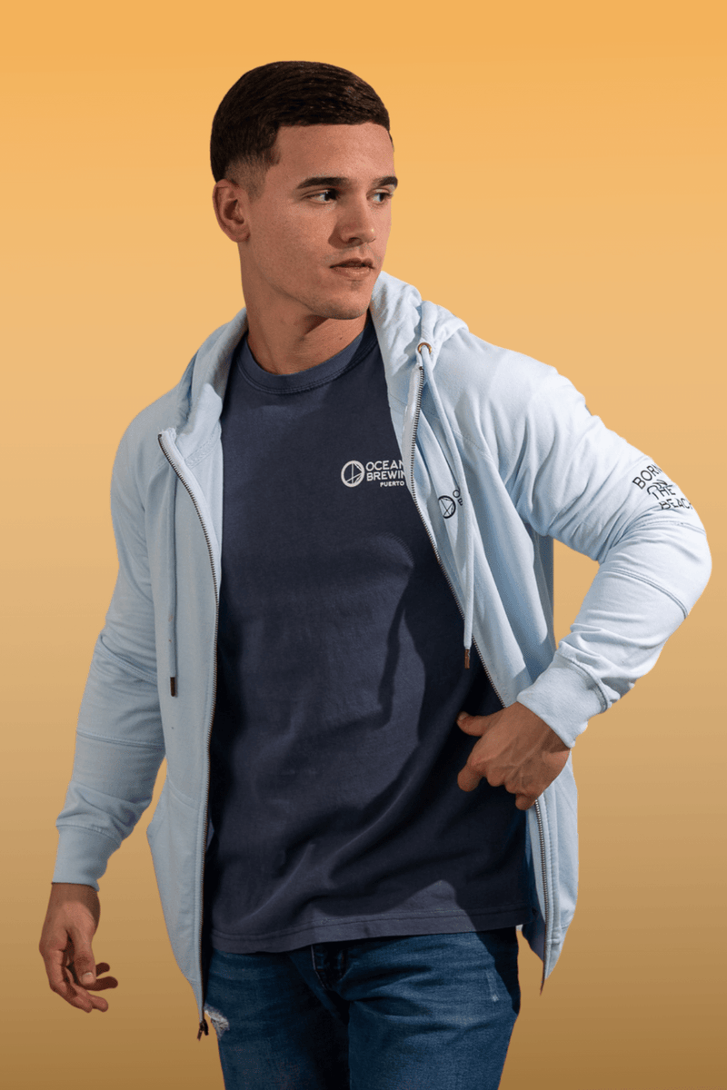 Ocean Lab Full Zip Hoodie - Arctic Blue – Ocean Lab Brewing Co.