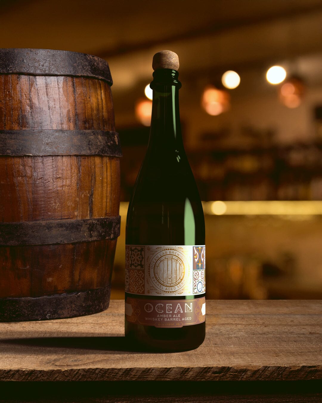 Amber Ale Whiskey Barrel Aged – Ocean Lab Brewing Co.