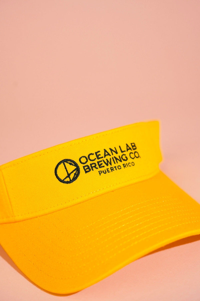 Embroidered Logo Visor - Yellow – Ocean Lab Brewing Co.