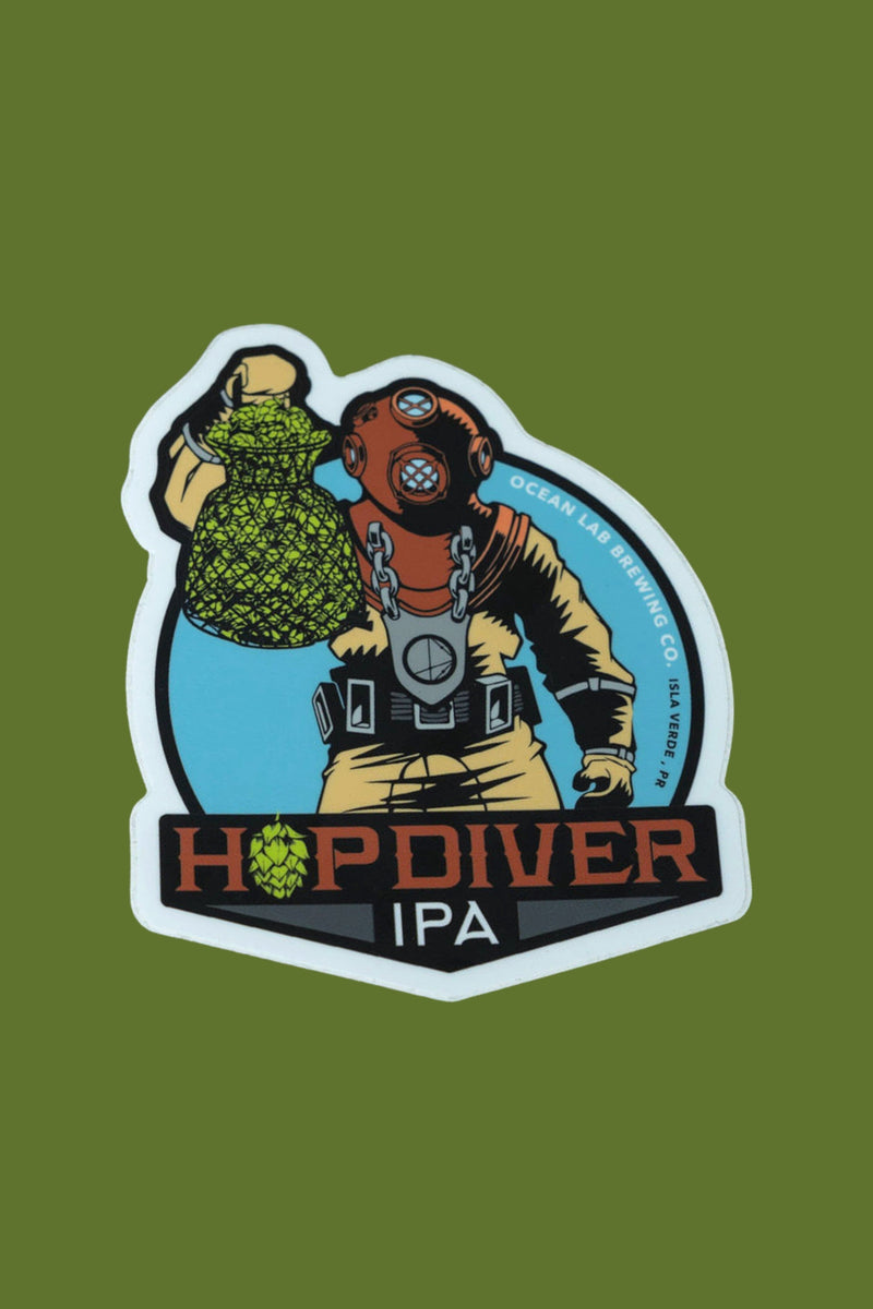 HopDiver Sticker – Ocean Lab Brewing Co.