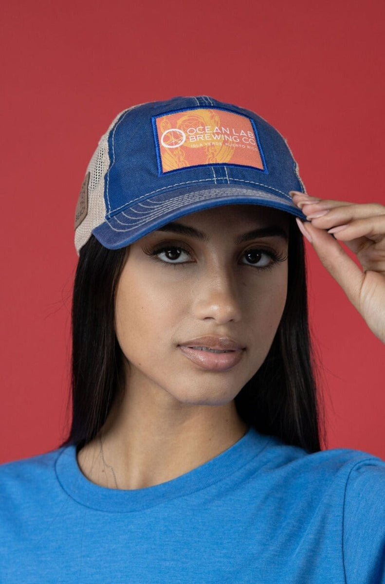 Ocean Lab Casual Trucker Cap - Blue – Ocean Lab Brewing Co.