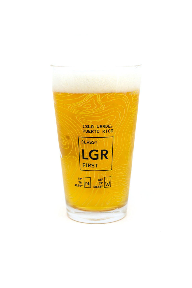 Pint Glass - Born on the Beach - Ocean Lab Brewing Co.