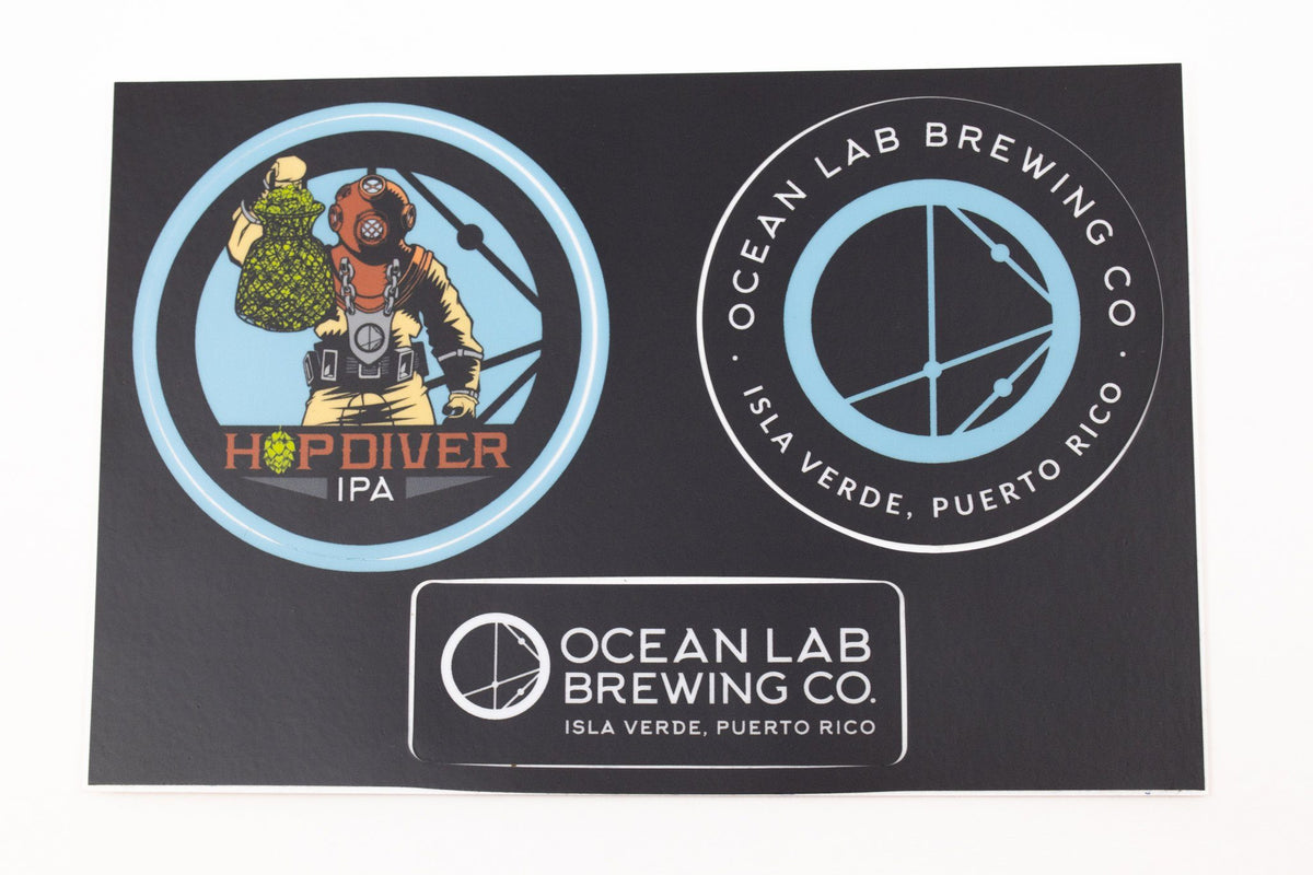 HopDiver Sticker Set – Ocean Lab Brewing Co.