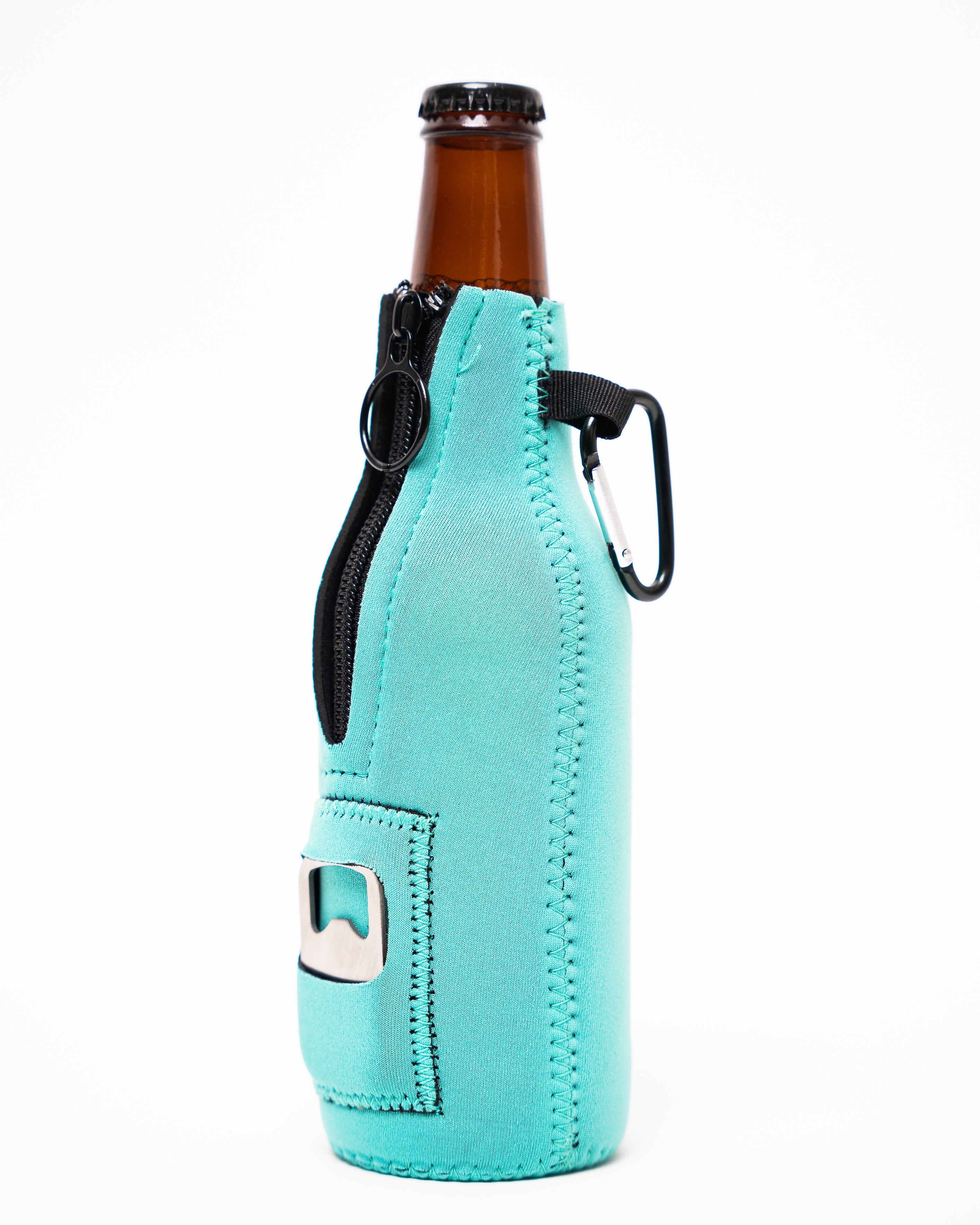 Neoprene Ocean Lab Logo Bottle Insulator - Aqua – Ocean Lab Brewing Co.