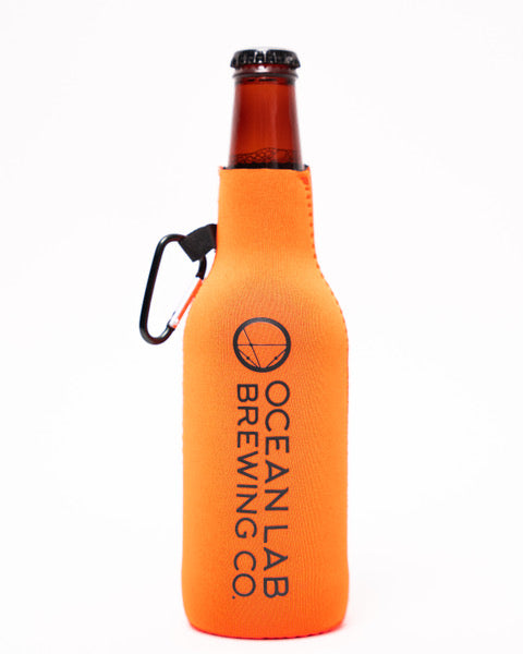 Neoprene Ocean Lab Logo Bottle Insulator - Orange – Ocean Lab Brewing Co.